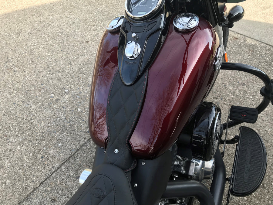 2012-2017 Softail Slim tank bib - Double Diamond – Three Mutts Custom ...